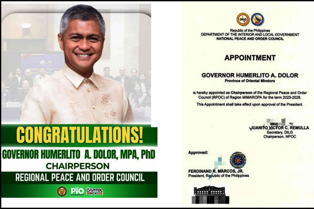 Dolor itinalagang pinuno ng RDC, RPOC MIMAROPA - Peoples Taliba